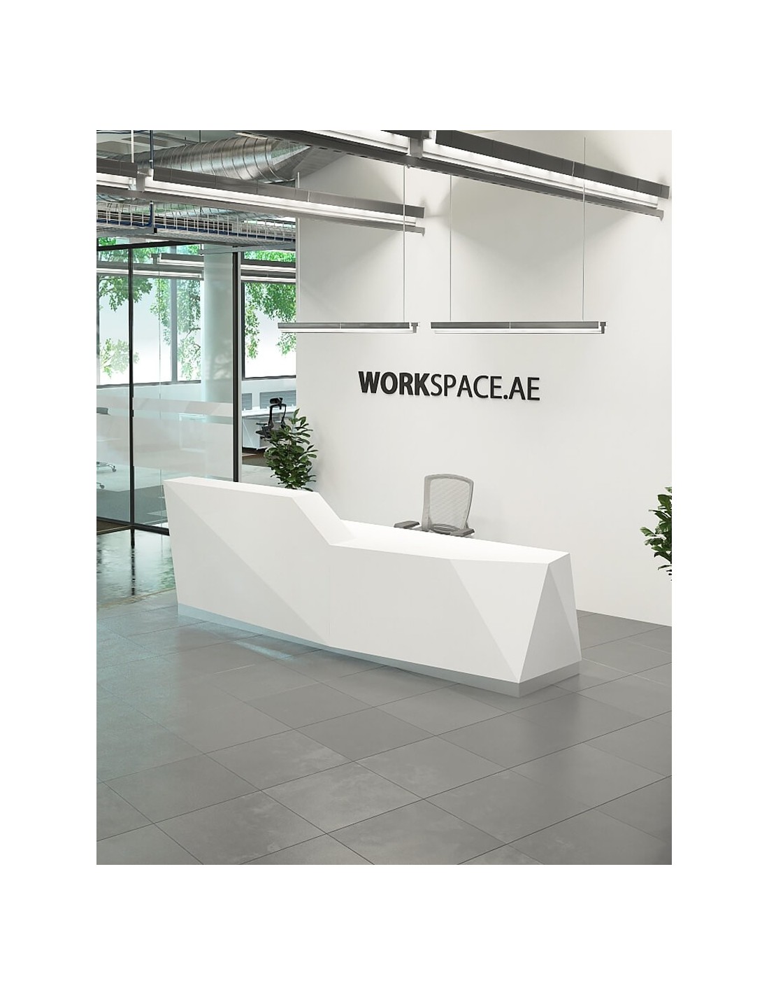 iReception Wooden Contemporary Reception Desk | Workspace Office Fu...