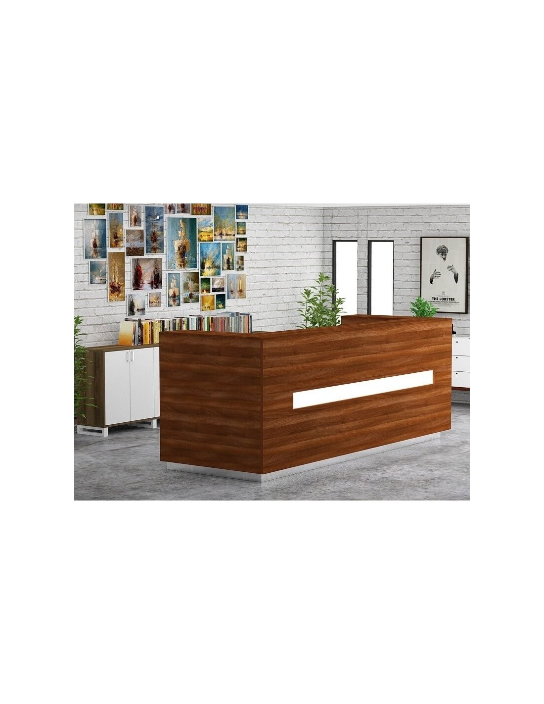 Sada Wooden Contemporary Reception Desk