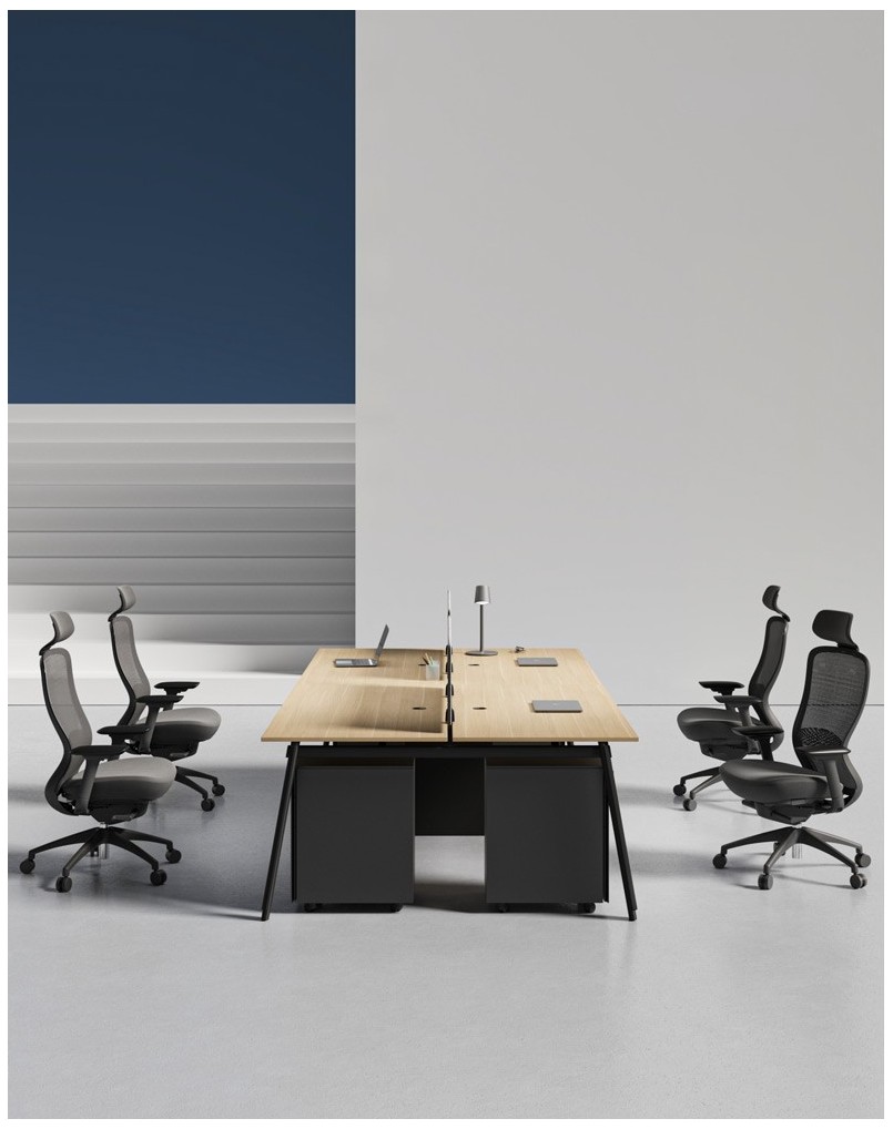 AVA Series Cluster of 4 Face to Face Workstation