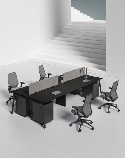 AVA Series Cluster of 4 Face to Face Workstation